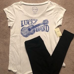 Lucky Brand | Pants & Jumpsuits | Lucky Tshirt Leggings Set | Poshmark